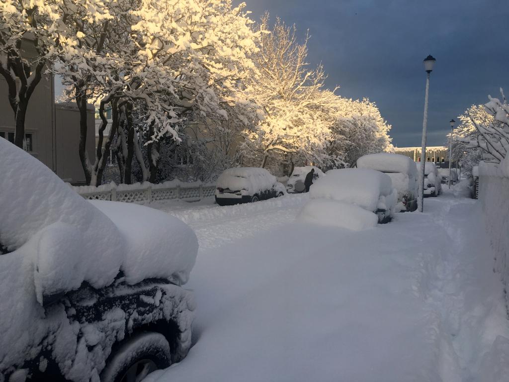 Gríðarmikill snjór í Reykjavík | Reykjavik