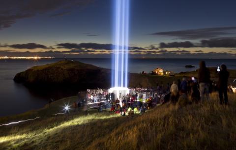 Lighting of the Imagine Peace Tower in Viðey - Imagine Peace | Reykjavik
